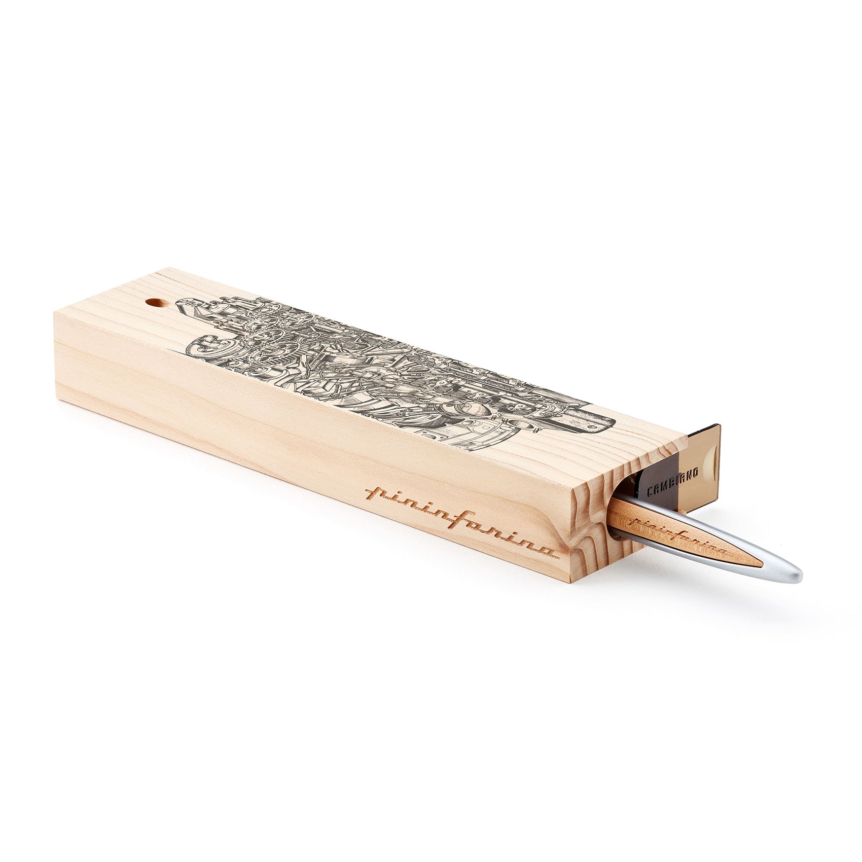 Walnut Wood and Aluminium Engine Pen – ROW Maseratistore