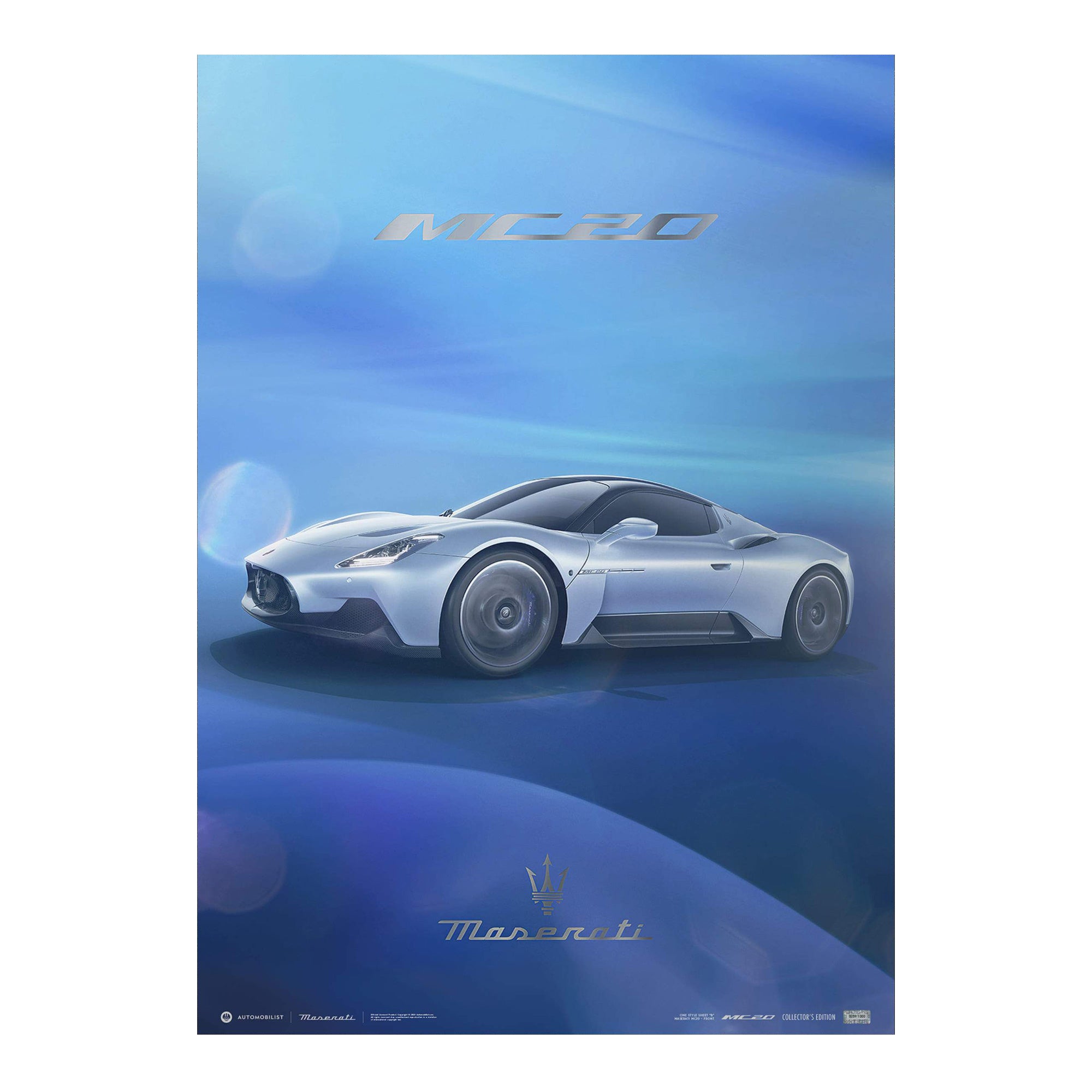 Design Poster MC20 Front View Blue - Collector's Edition – ROW ...